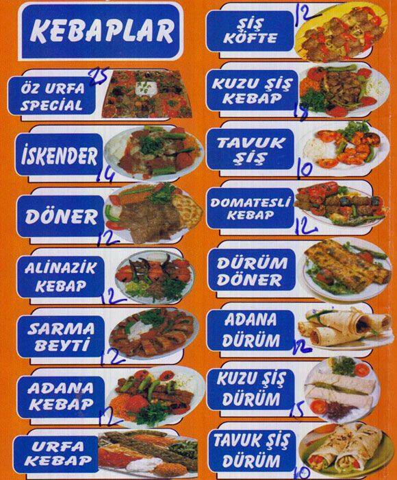 Menu at Güler Aspava, Ankara