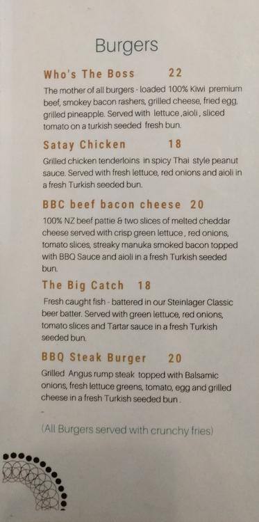 Menu at The Albion of Auckland - Albion Hotel pub & bar, Auckland