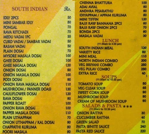 Singapore's Komala's Menu - Zomato