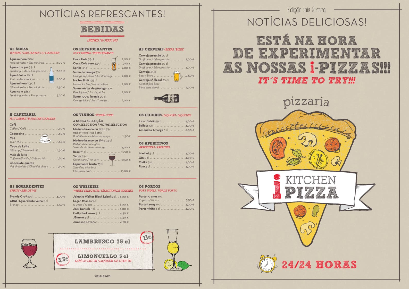 Menu at Restaurante - Hotel ibis Lisboa Liberdade, Lisbon