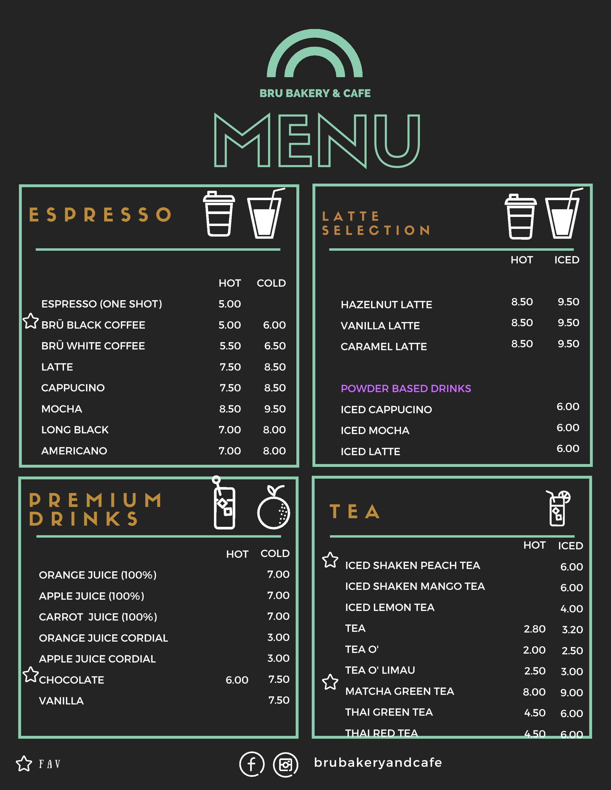 Bru Bakery and Cafe Menu, Menu for Bru Bakery and Cafe, Putra Heights, Selangor - Zomato Malaysia