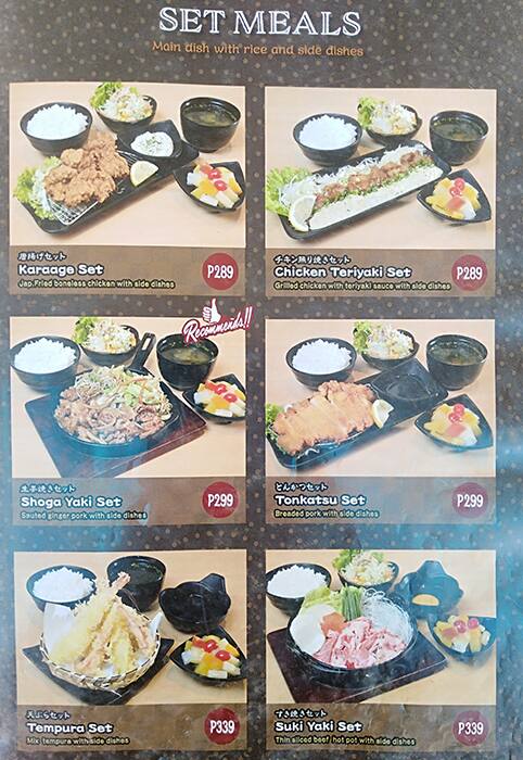 Menu at Kenshin Japanese Izakaya Restaurant SM LightMall, Mandaluyong