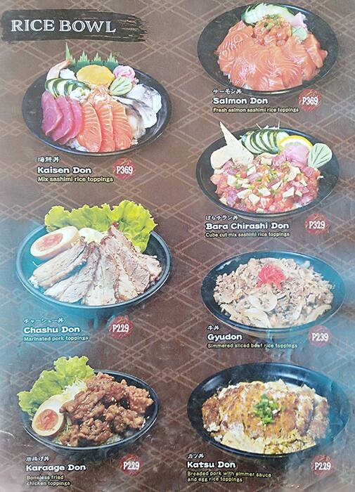 Menu at Kenshin Japanese Izakaya Restaurant ( Vista Mall Las Piñas ...