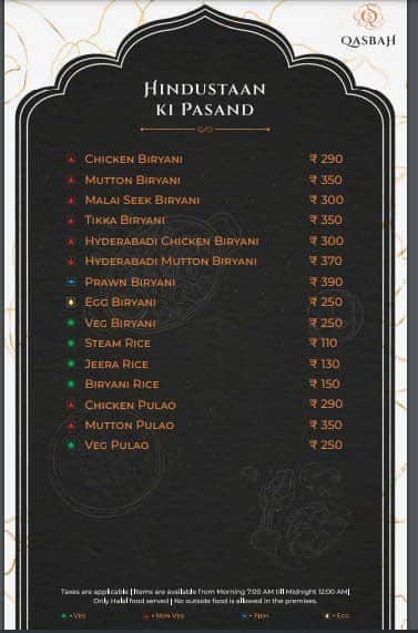 Menu at The Great Indian Kitchen, Siliguri