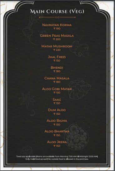 Menu at The Great Indian Kitchen, Siliguri