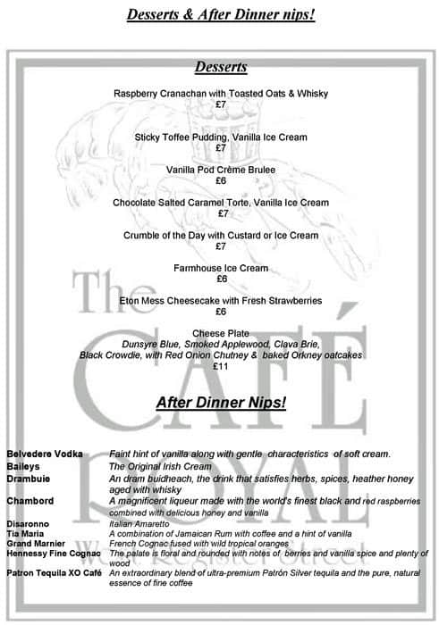 Menu at Cafe Royal, Edinburgh, 19 West Register Street