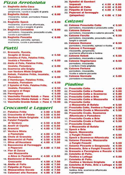 Menu da CHE PIZZA " Classica, Integrale, Kamut, Senza Glutine ...