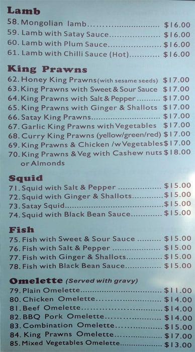 Menu at Super Bee Noodle Bar, Deception Bay