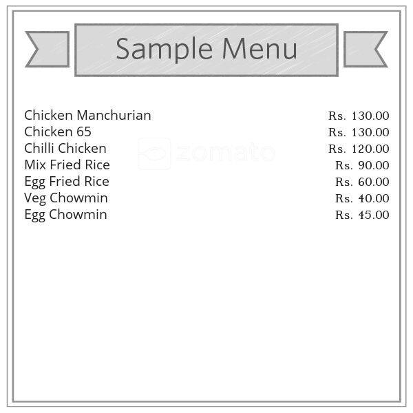 Menu at The Pepper House, Kolkata