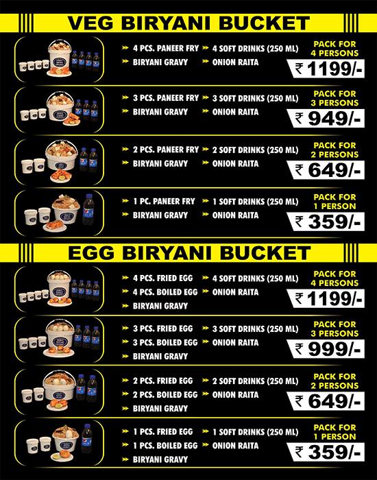 Menu at Annas Biryani Bucket, Greater Noida