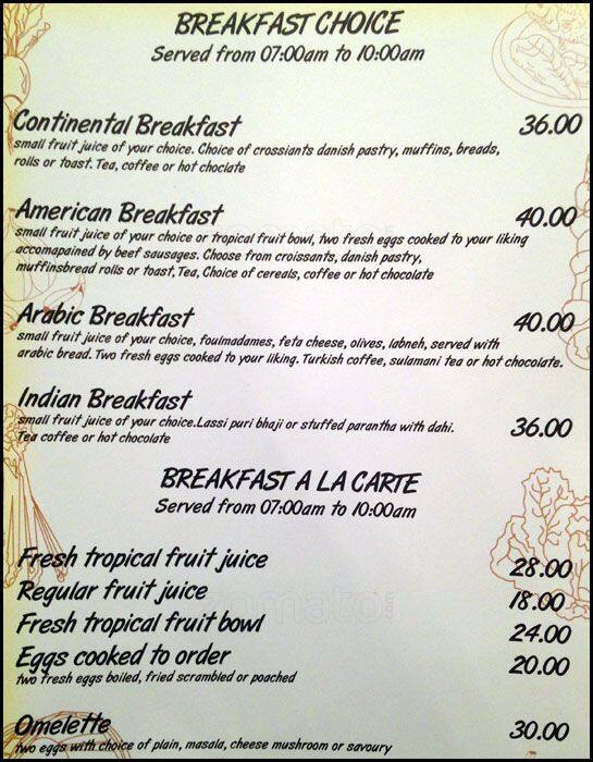 Menu at Coastal Bait restaurant, Dubai, +9H4 Regent Palace Hotel ...