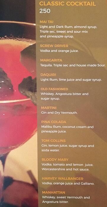 Menu at 2702 Lobby Lounge - Midas Hotel & Casino, Pasay