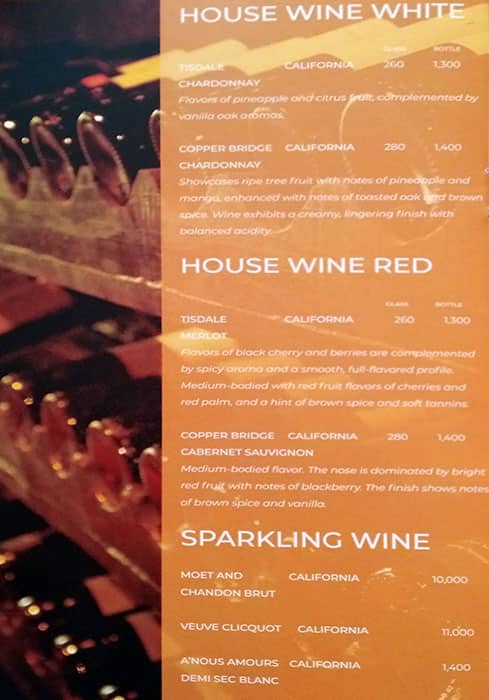 Menu at 2702 Lobby Lounge - Midas Hotel & Casino, Pasay