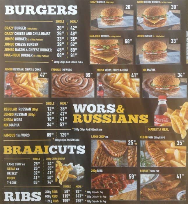 Chesa Nyama Menu, Menu for Chesa Nyama, Lenasia, Soweto - Zomato SA