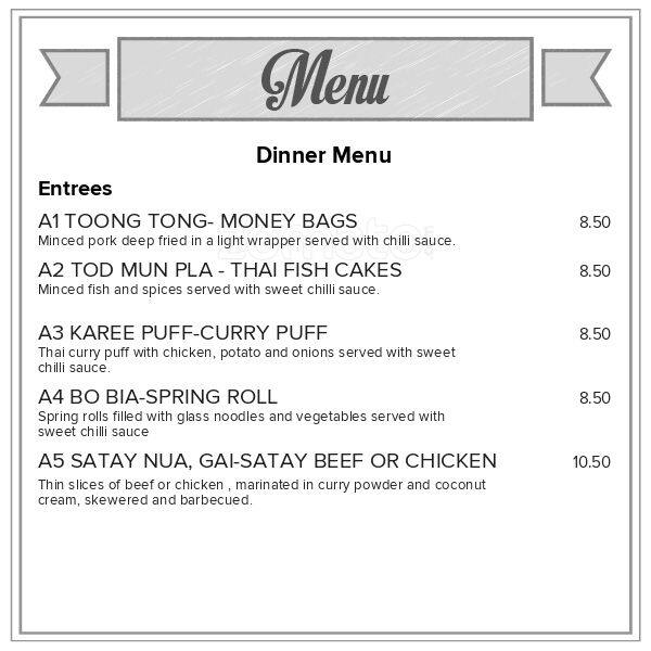 The Thai Restaurant Menu Menu For The Thai Restaurant Rotorua Central Rotorua Menumaniazomato