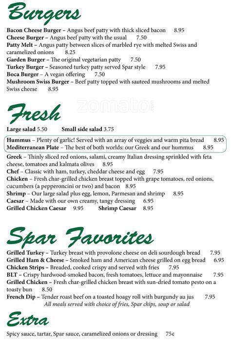 Menu at The Spar pub & bar, Tacoma, N 30th St