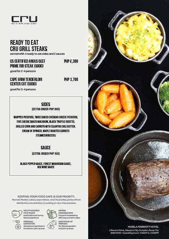 Menu at Marriott Cafe Manila, Pasay, 2 Resorts Drive Ground Floor