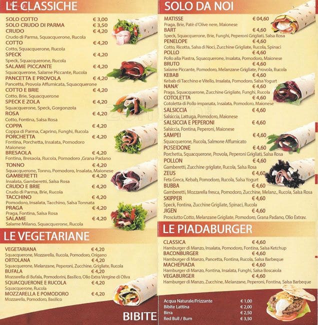 La Calabria Gilbert Menu