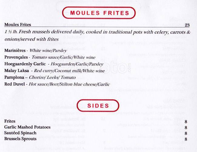 Menu at B.Cafe, West New York, 566 Amsterdam Ave