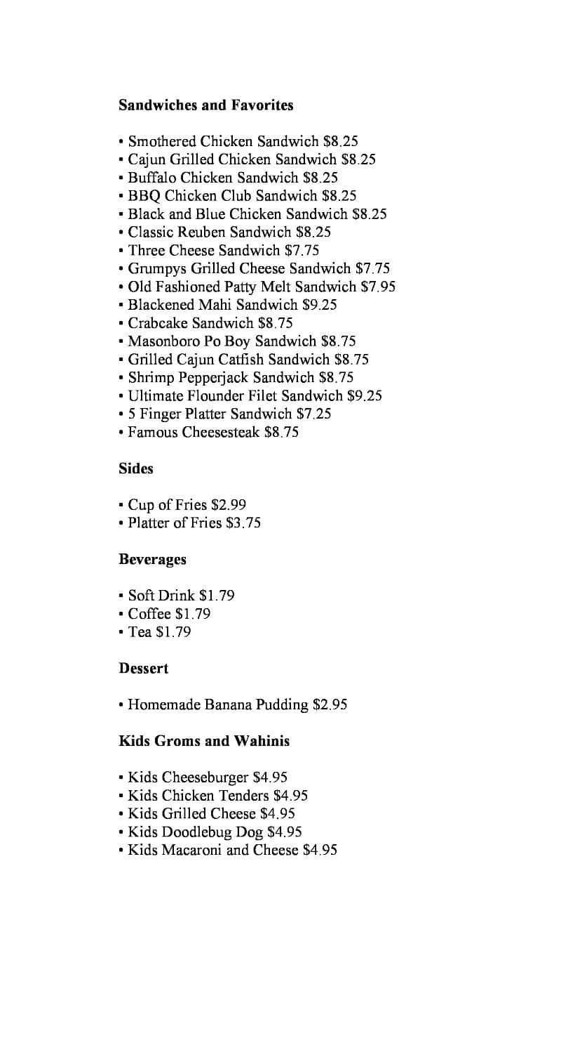 Menu at Two Guys Restaurant, Miami, NW 3rd Ave #108