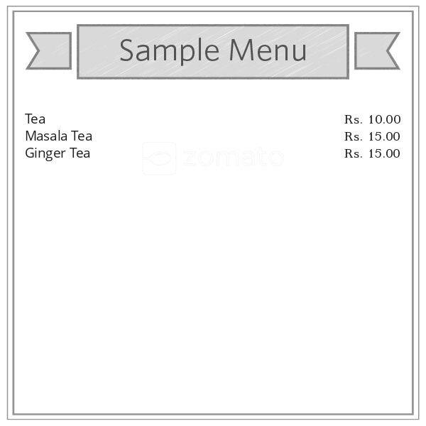 Menu of Tea Time, Royapuram, Chennai