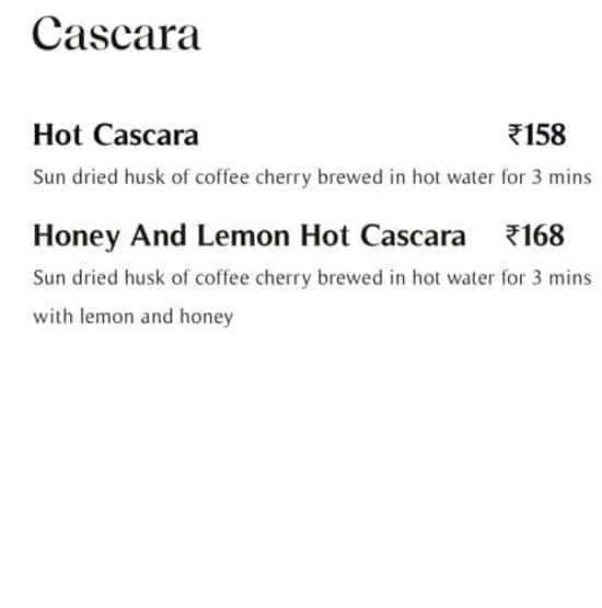Menu of Roastery Coffee House, Sector 144, Noida