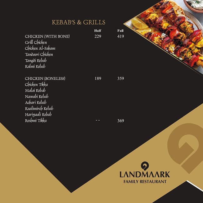 Menu at Landmark Family Restaurant, Hyderabad