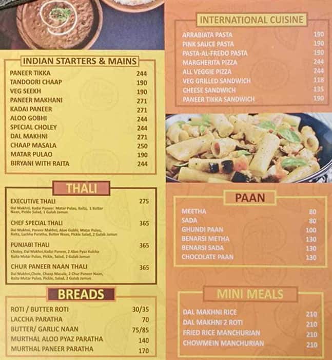 Menu of A Lemon Drop, Vasant Kunj, New Delhi