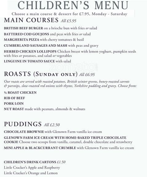 Menu at The Freemasons Arms pub & bar, London, 32 Downshire Hill