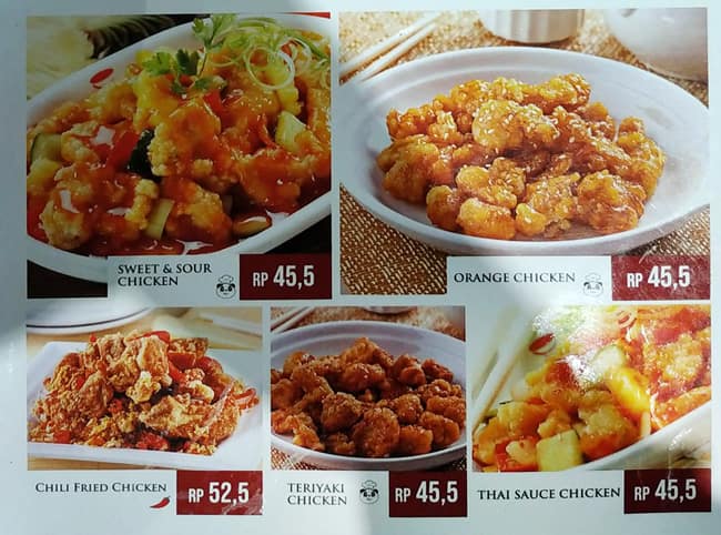 Menu at Rice Bowl Indonesia restaurant, Tangerang