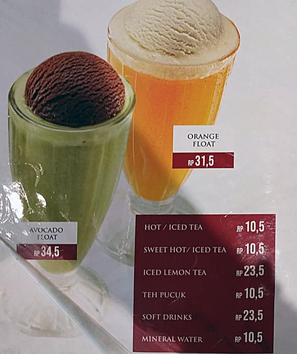 Menu at Rice Bowl Indonesia restaurant, Tangerang