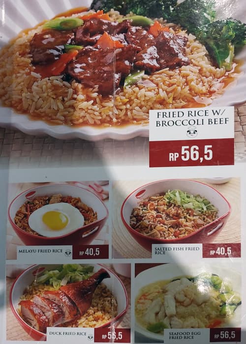 Menu at Rice Bowl Indonesia restaurant, Tangerang
