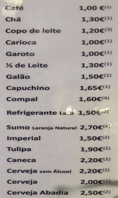 Menu at O Conchas restaurant, Lisbon, Parque Quinta das Conchas e dos ...