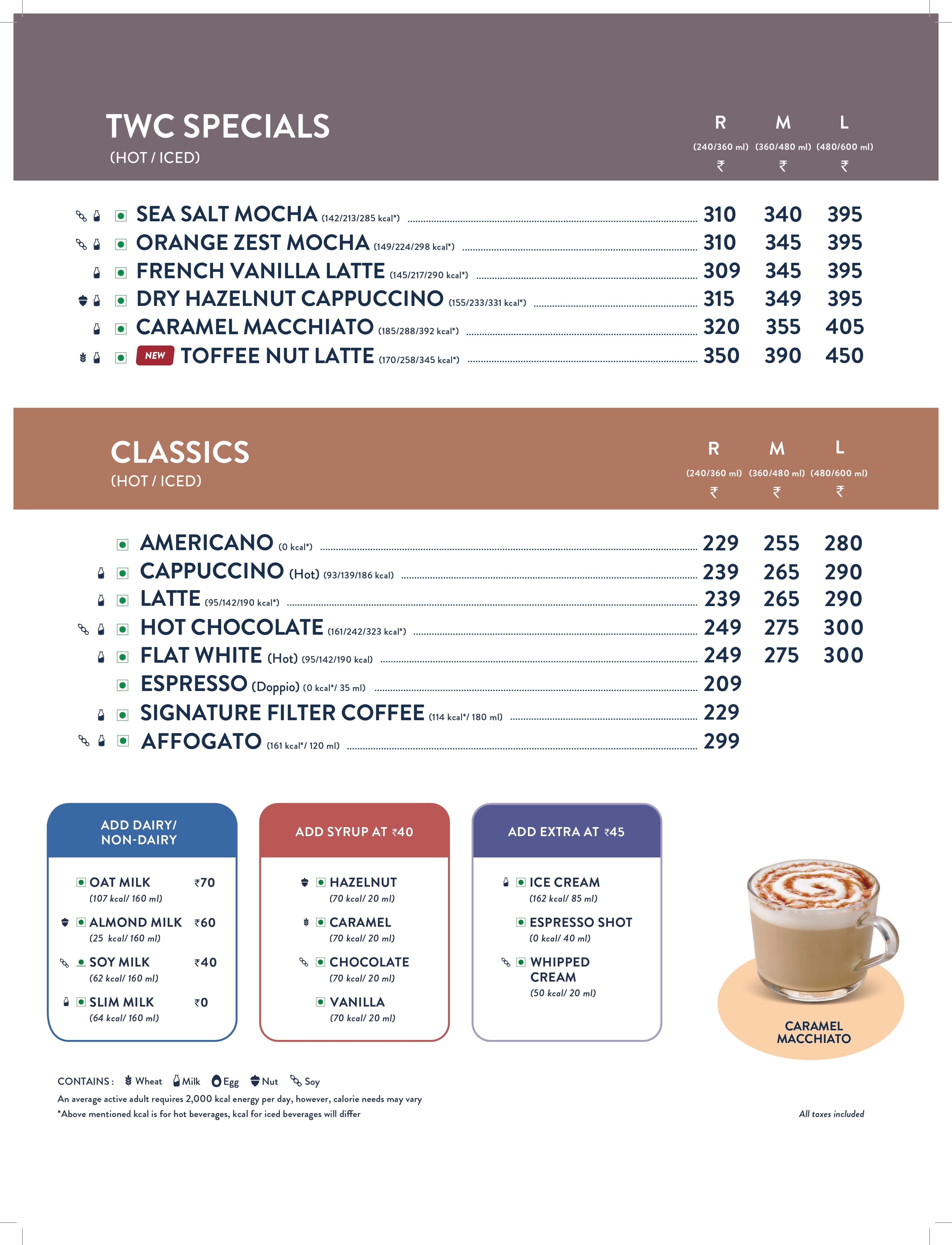 Menu of Third Wave Coffee, Viman Nagar, Pune