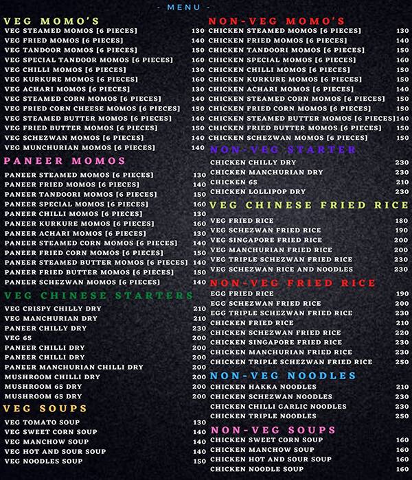 Menu of Grace Divine, Viman Nagar, Pune