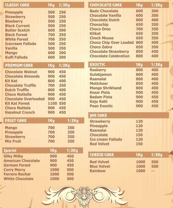 Menu of My World, CBD-Belapur, Navi Mumbai