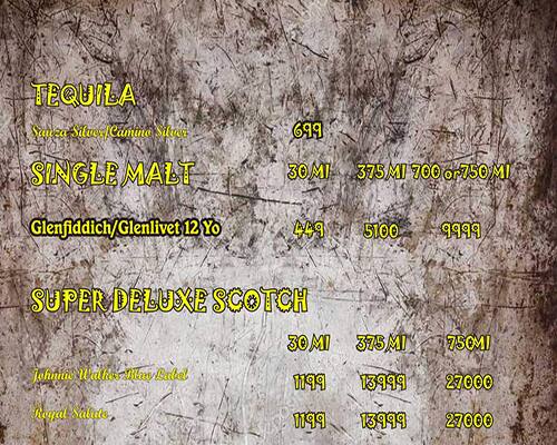 Menu of Toy Boy, Sector 38, Noida