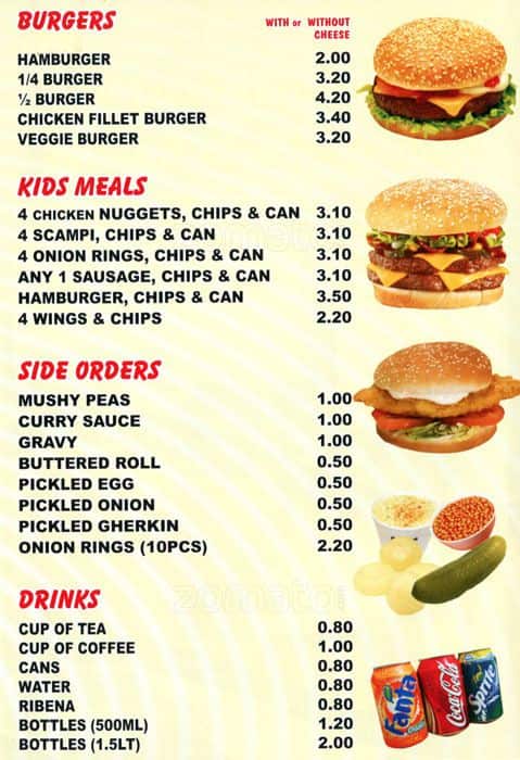 Menu at Supreme Fish Bar, London, 135 Sydenham Rd