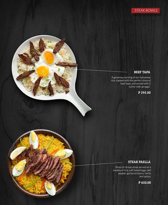 Menu at Hai Chix & Steaks steakhouse, Pasig, Doña Julia Vargas Avenue