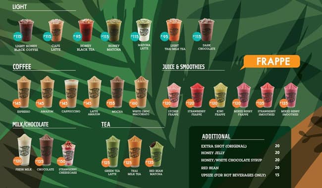 Menu at Cafe Amazon, Quezon City, GF Manhattan Parkway
