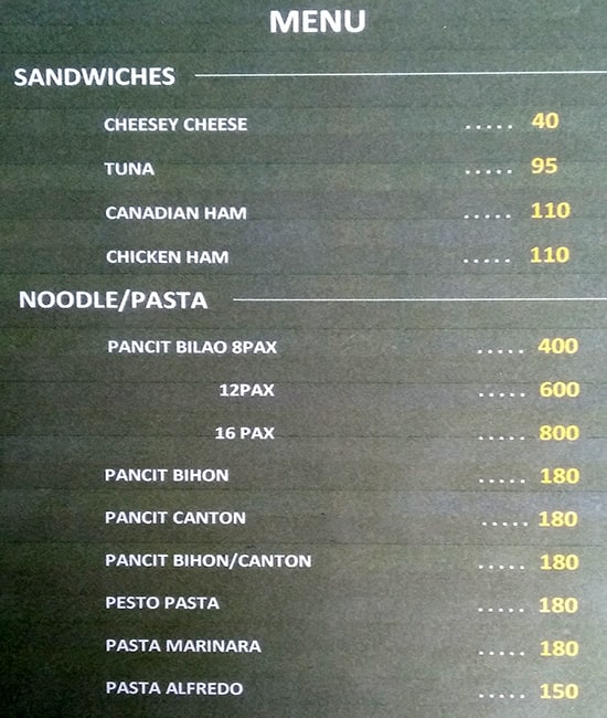 Menu at Cafe Amazon, Quezon City, GF Manhattan Parkway