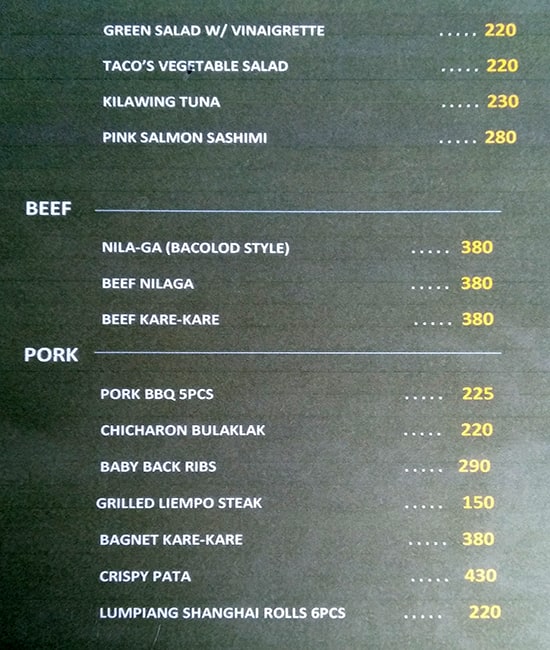 Menu at Cafe Amazon, Quezon City, GF Manhattan Parkway