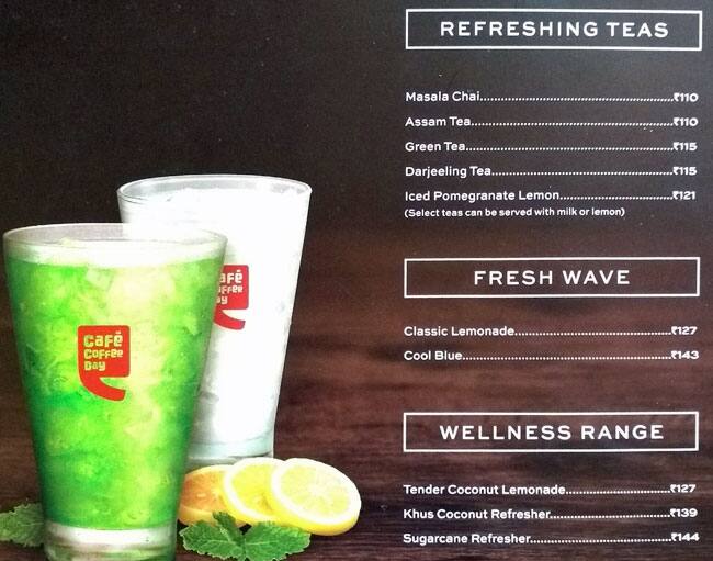 Menu at Café Coffee Day, Lucknow, CP-2