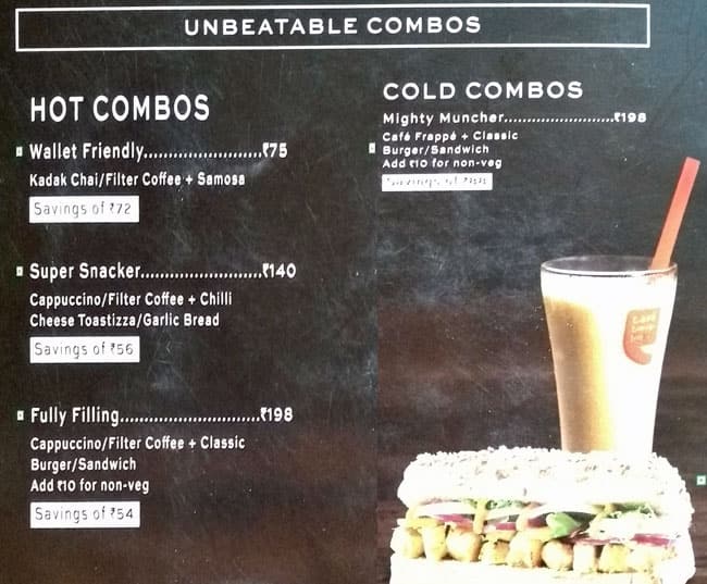 Menu at Café Coffee Day, Lucknow, CP-2