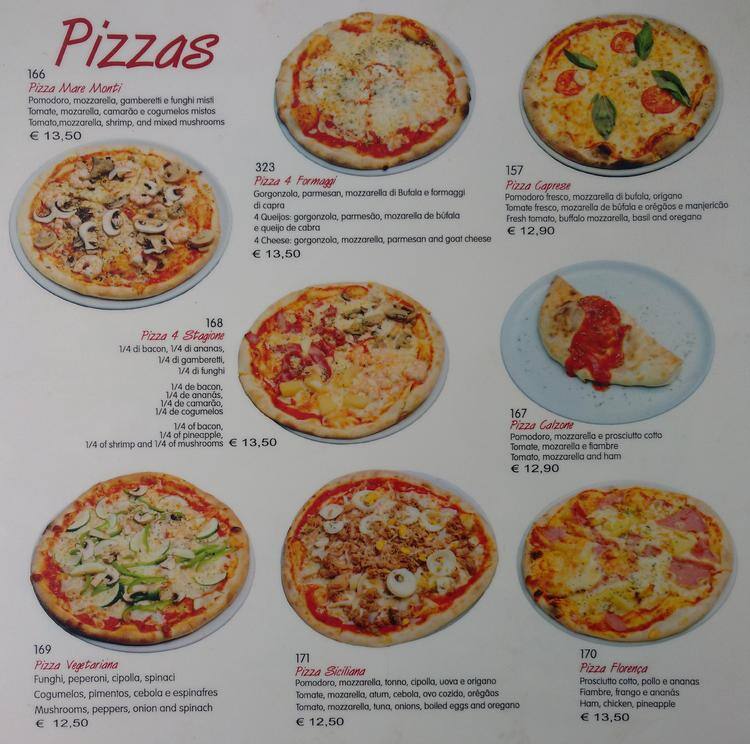 Carta del restaurante Roman's, Lisboa