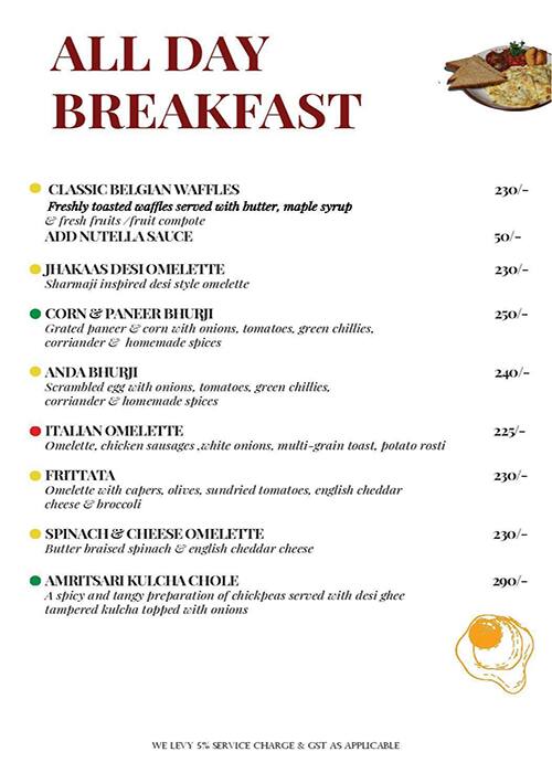 Menu of Mocha, YN Road, Indore