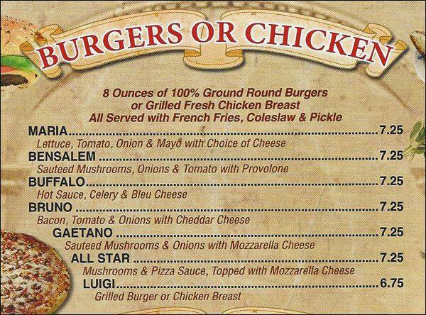 Menu at All Star Pizza pizzeria, Bensalem