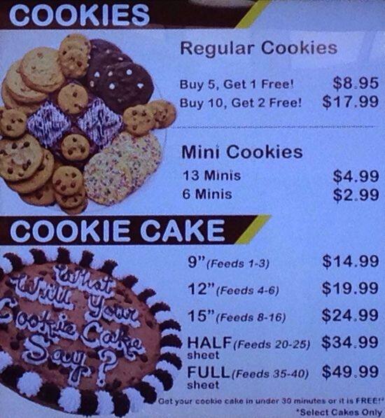 Menu at Nestle Toll House cafe, Pineville, Carolina Place Parkway Space ...