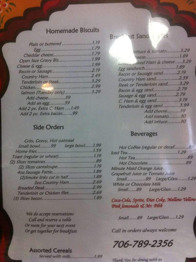 Menu at Ila Restaurant, Ila