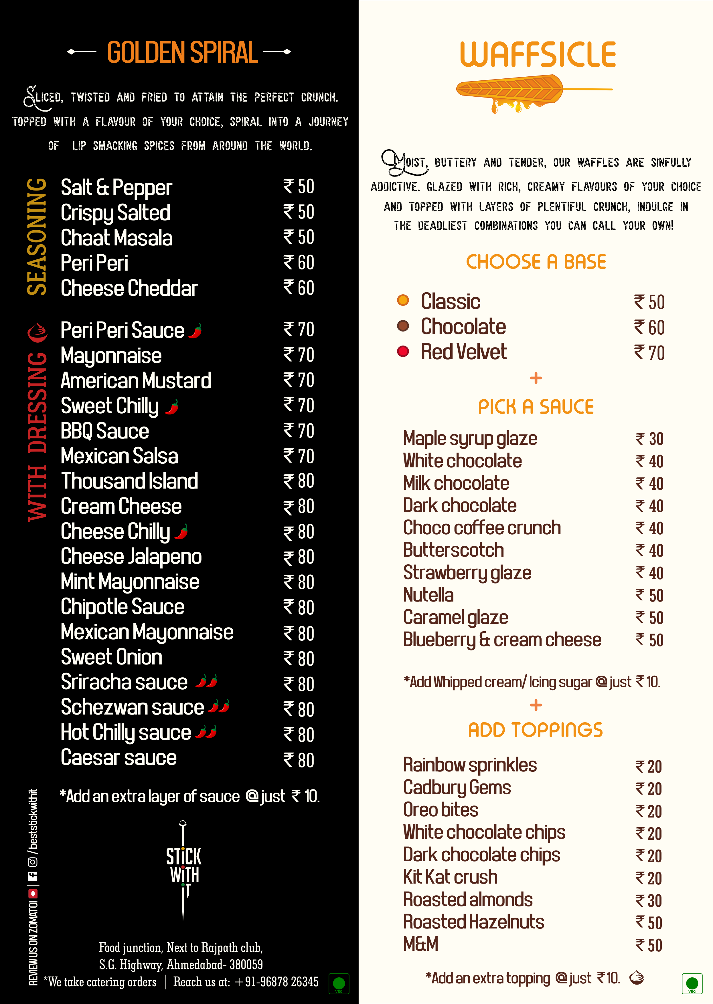 Stick With It Menu, Menu for Stick With It, Bodakdev, Ahmedabad - Zomato